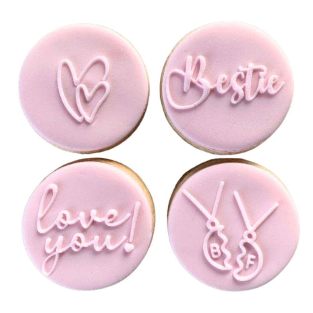 Bestie Best Friend Mini Cookie Stamp Fondant Embosser Set – Pixie Patio