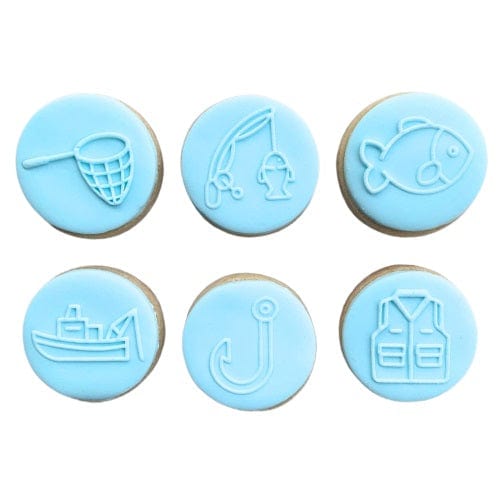 Gone Fishing Mini Cookie Stamp Fondant Embosser Set – Pixie Patio