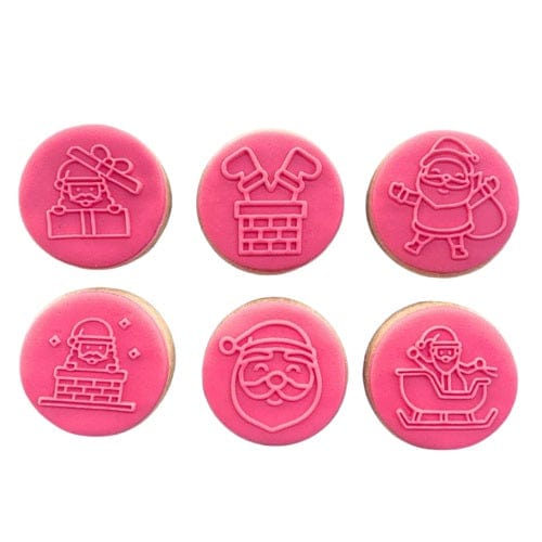 Santa Claus Christmas Mini Cookie Stamp Fondant Embosser Set – Pixie Patio
